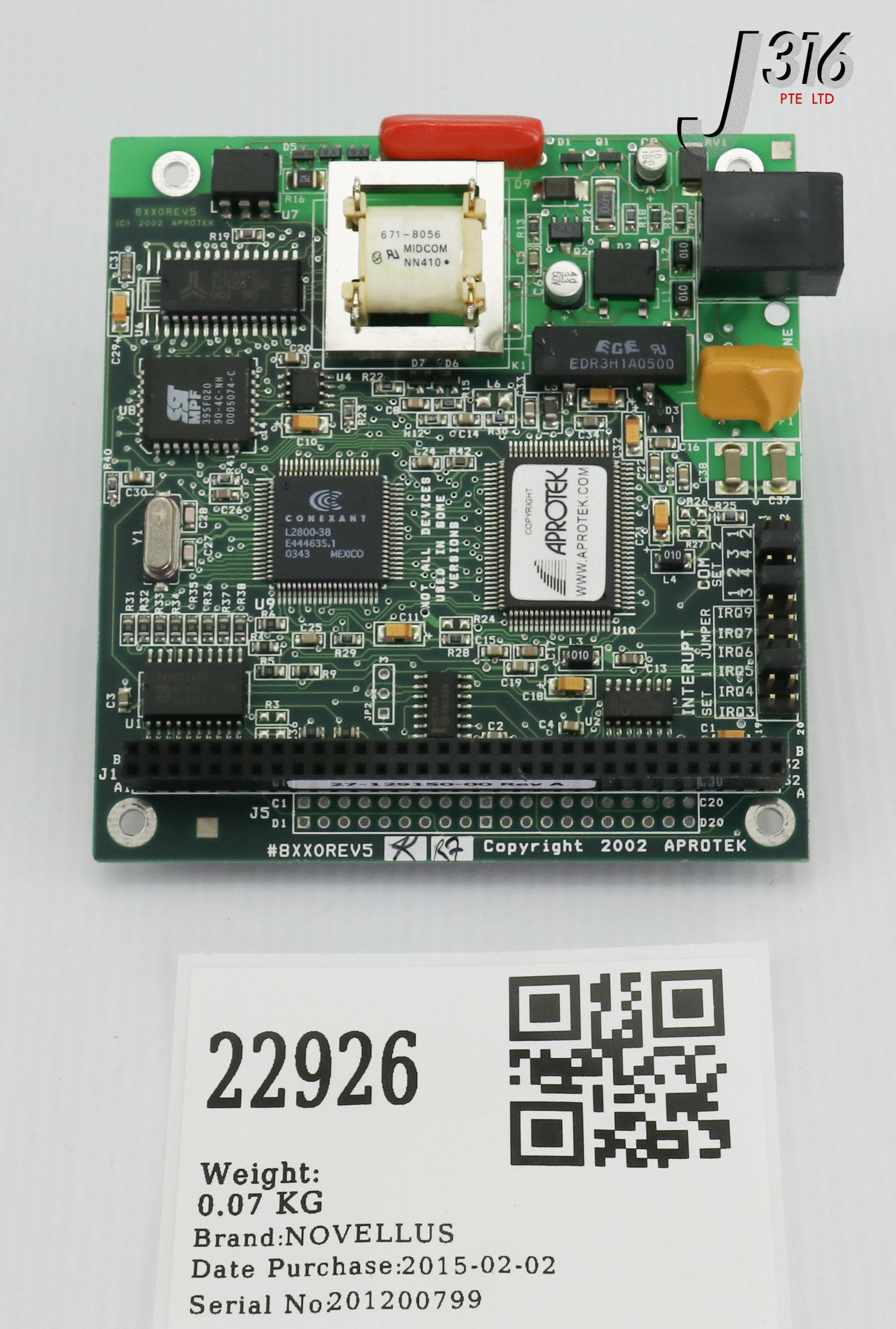 22998 NOVELLUS PCB PCA TC FILTER PCA 02 00216 00 02 800216 00